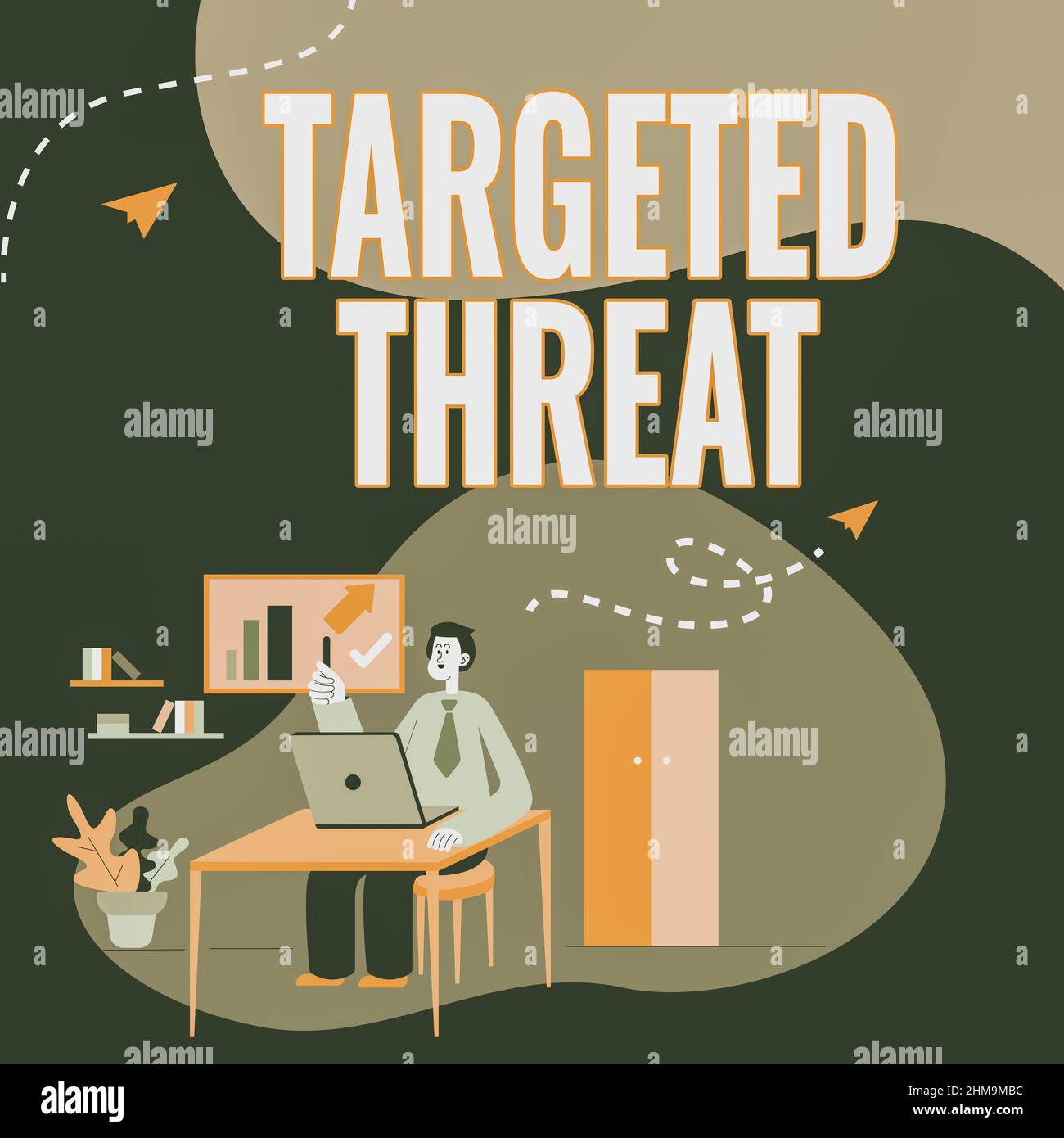 Affichage conceptuel menace ciblée. Classe d'idées de programme ...