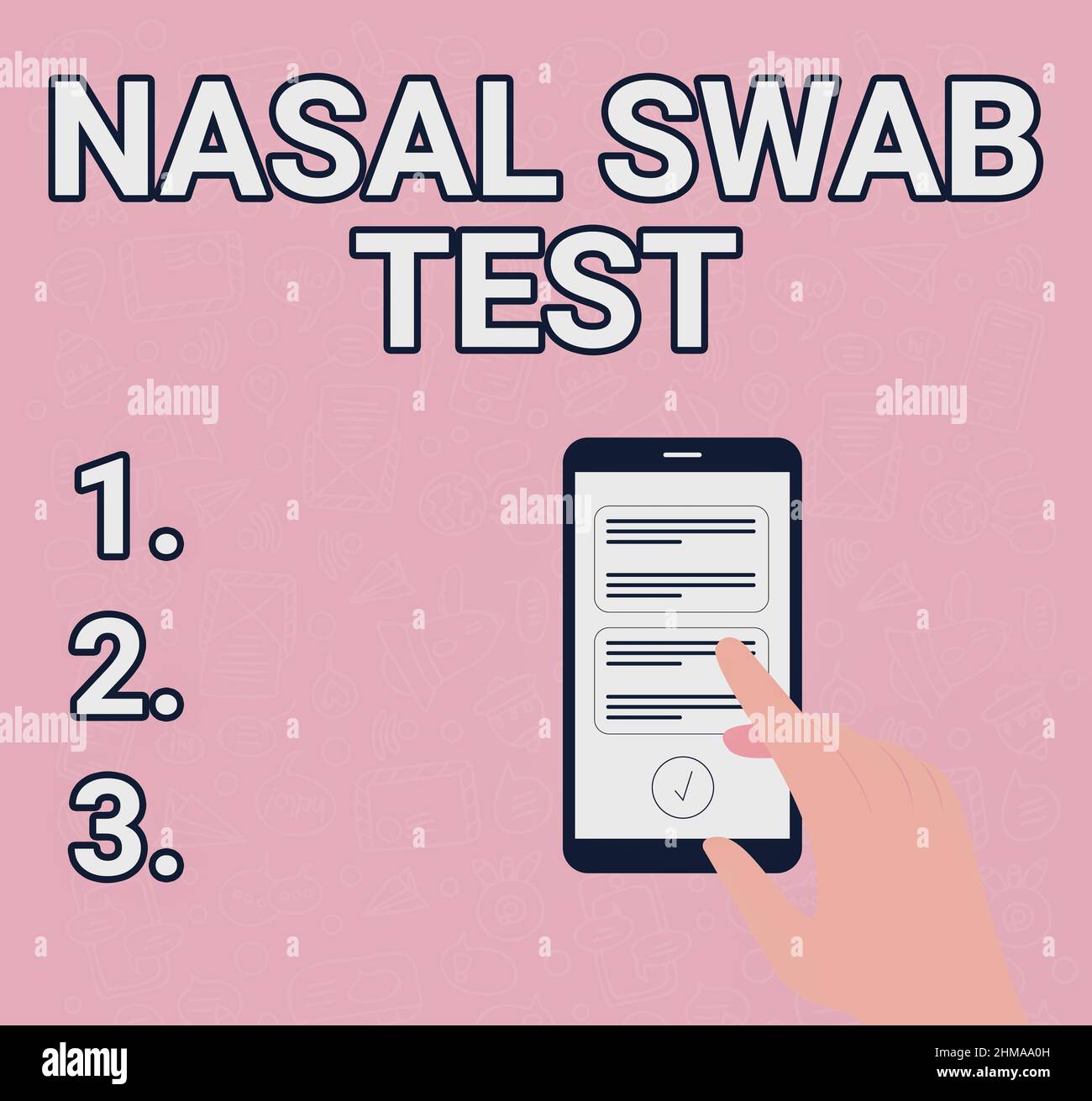Légende conceptuelle : Nasal Swab Test. Concept signification ...
