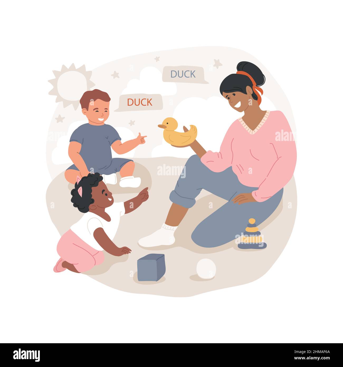 Apprendre à comprendre des mots isolés dessin animé illustration de ...