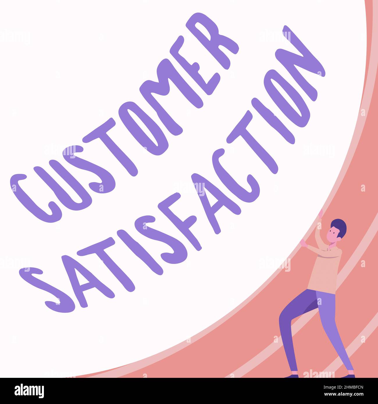Légende présentant la satisfaction client. La signification du concept ...