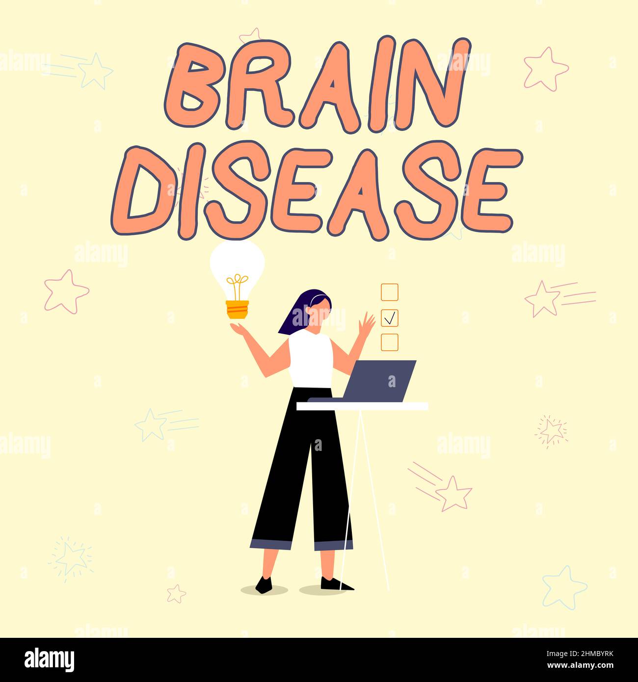 Signe textuel montrant la maladie du cerveau. Concept signifiant un ...