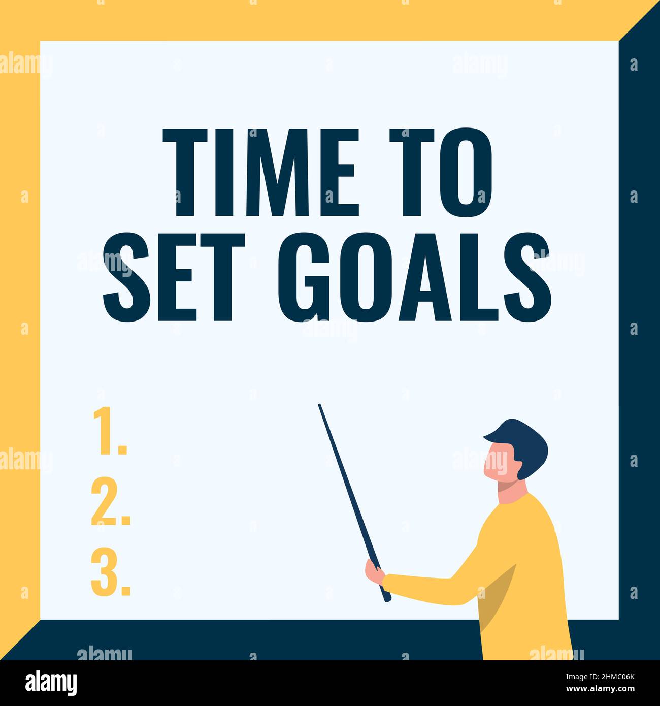 Légende du texte présentant l'heure de définition des objectifs. Mot ...