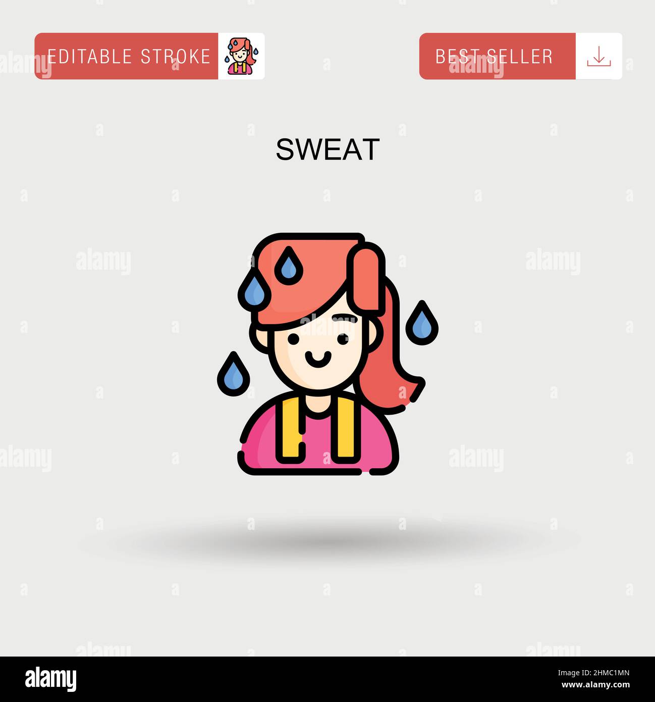 Homme en sueur Banque d'images vectorielles - Alamy