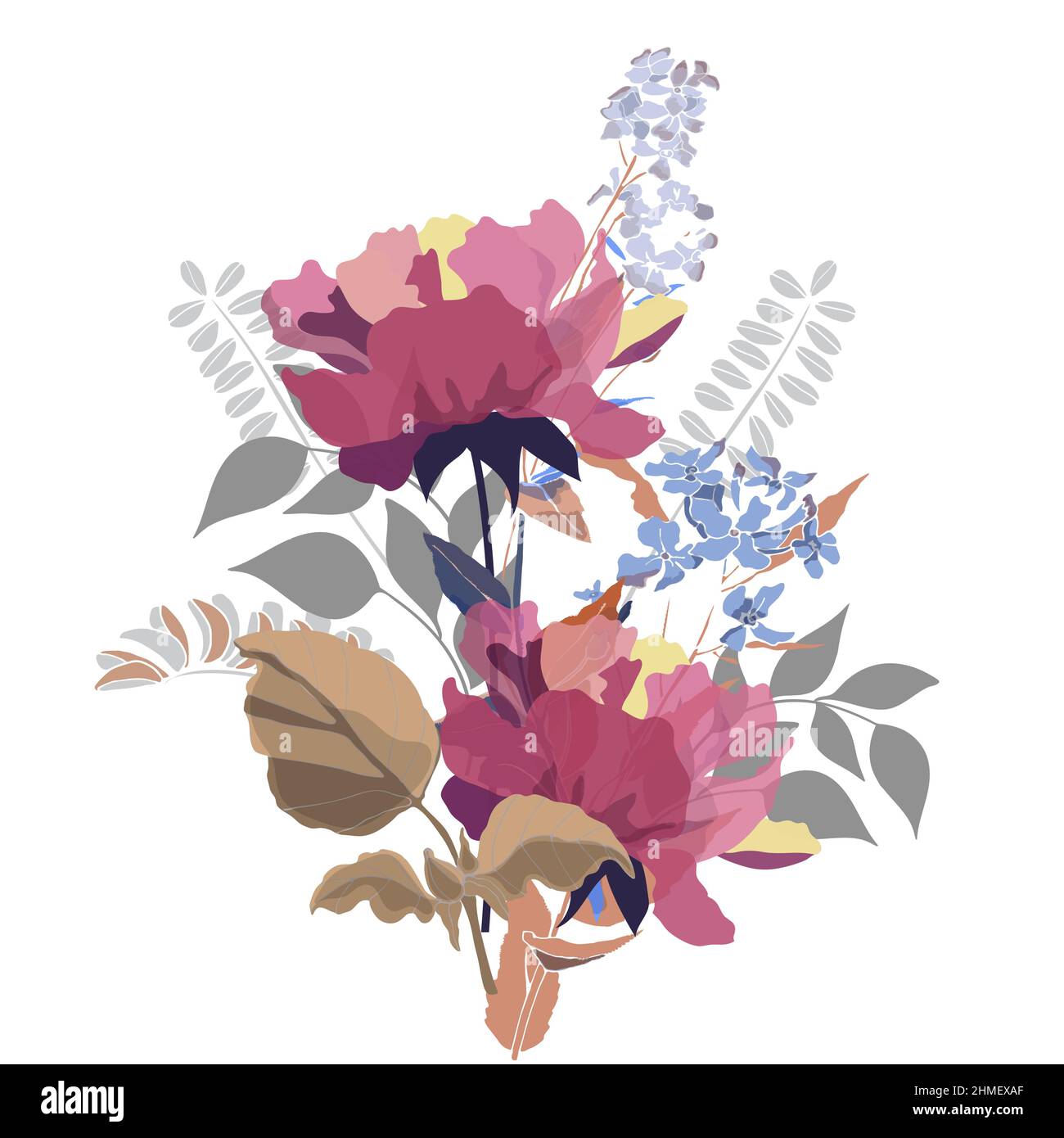 Cartes et un bouquet de fleurs Banque de photographies et d’images à ...