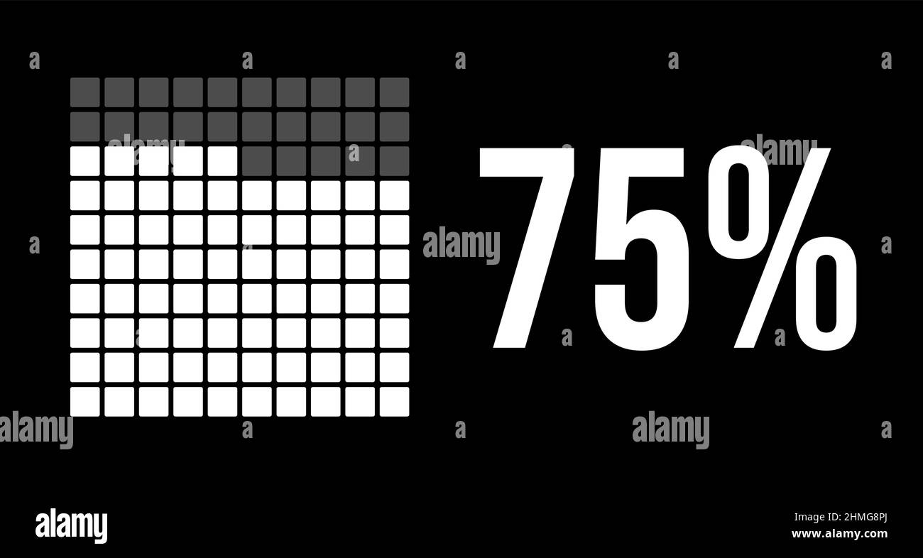 diagramme de 75 pour cent, infographie vectorielle de 75 pour cent ...