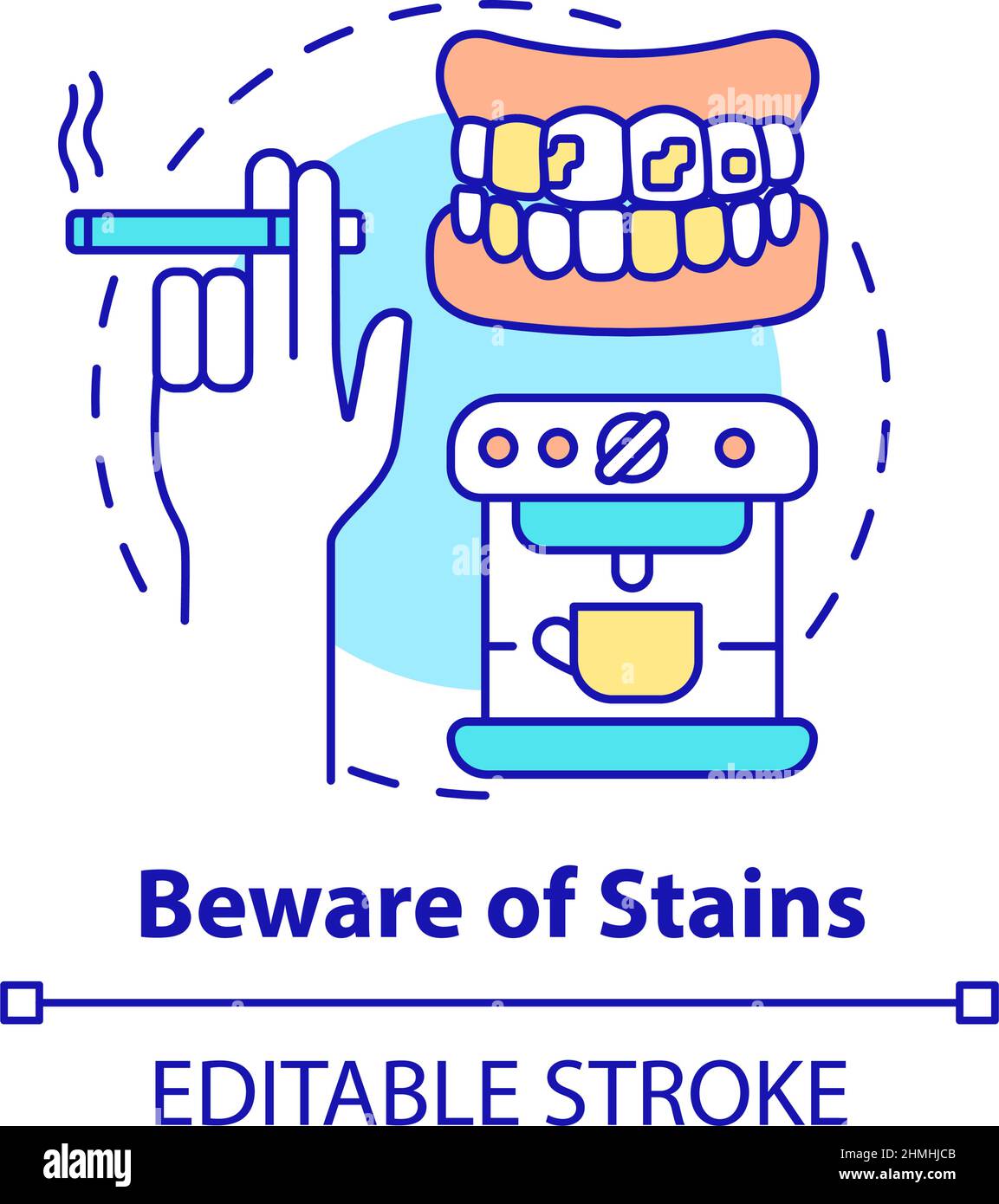 Taches de dents Banque d'images vectorielles - Alamy