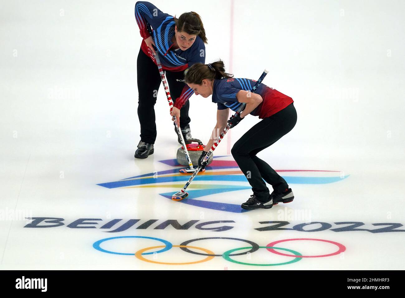 Becca Hamilton (à gauche) des États-Unis et Tara Peterson lors de la ...
