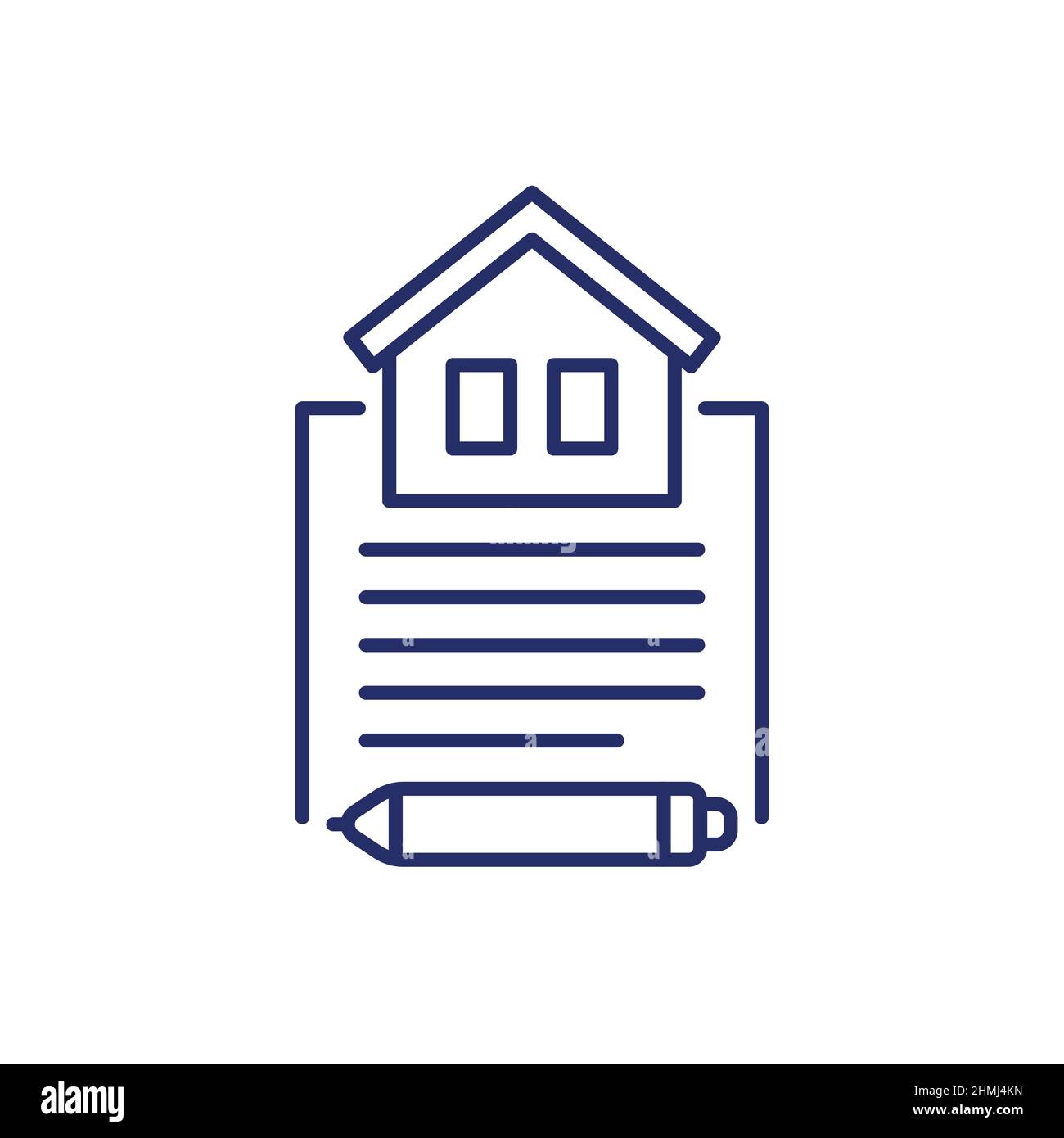 Formulaire de contrat de location Banque d'images vectorielles - Alamy