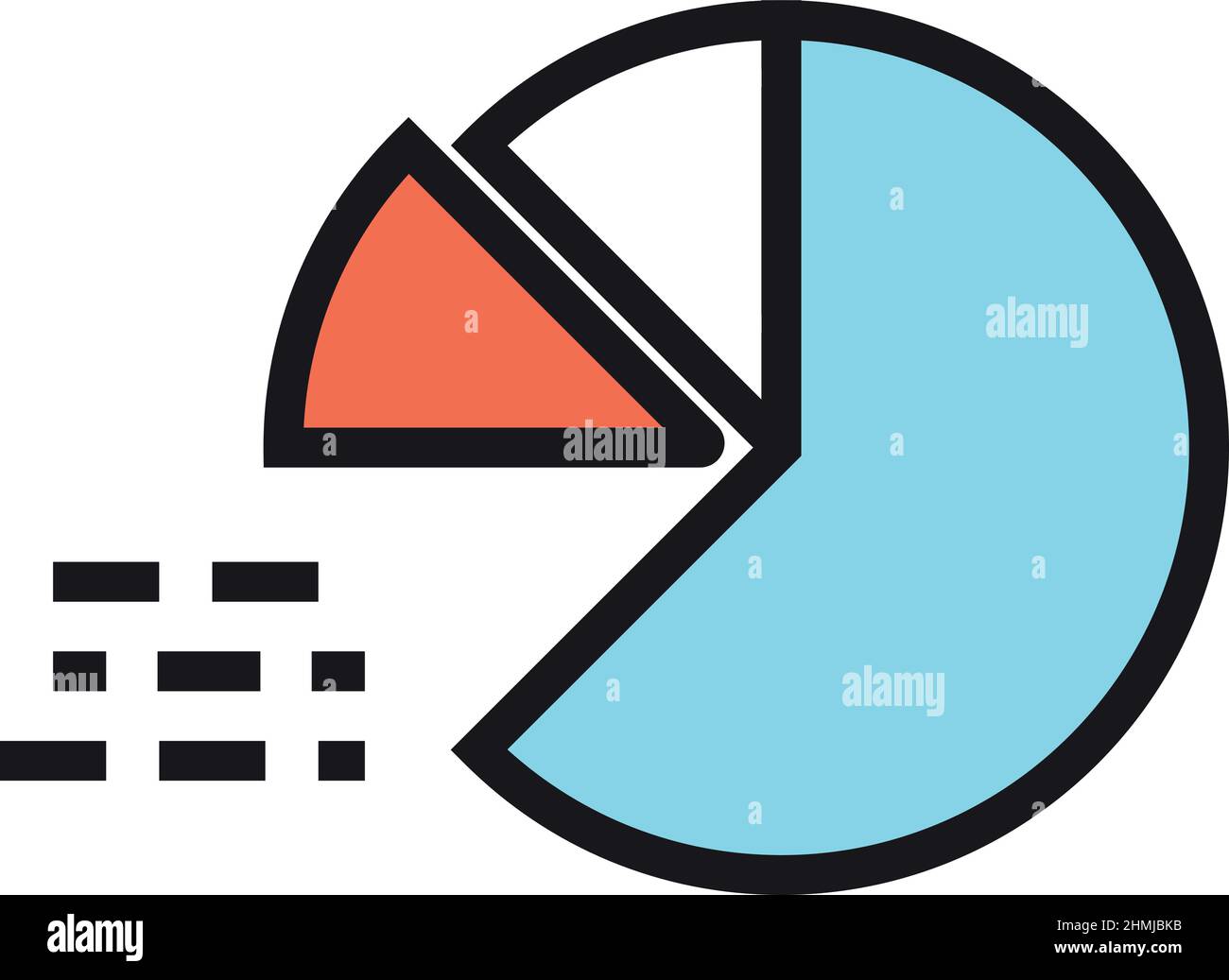 Icône de graphique à secteurs. Symbole de diagramme statistique ...