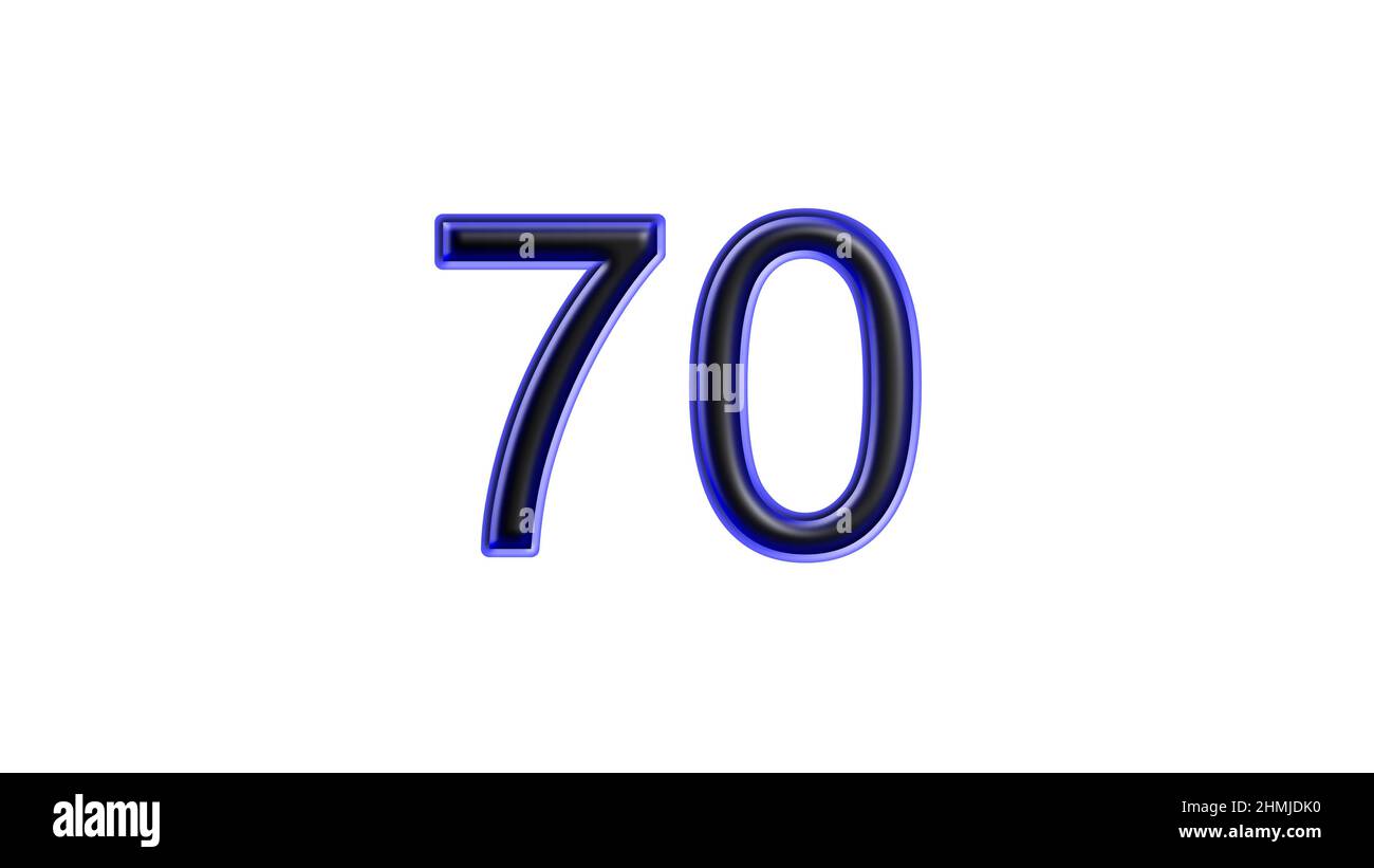 Numero 70 fondo negro Banque de photographies et d’images à haute ...