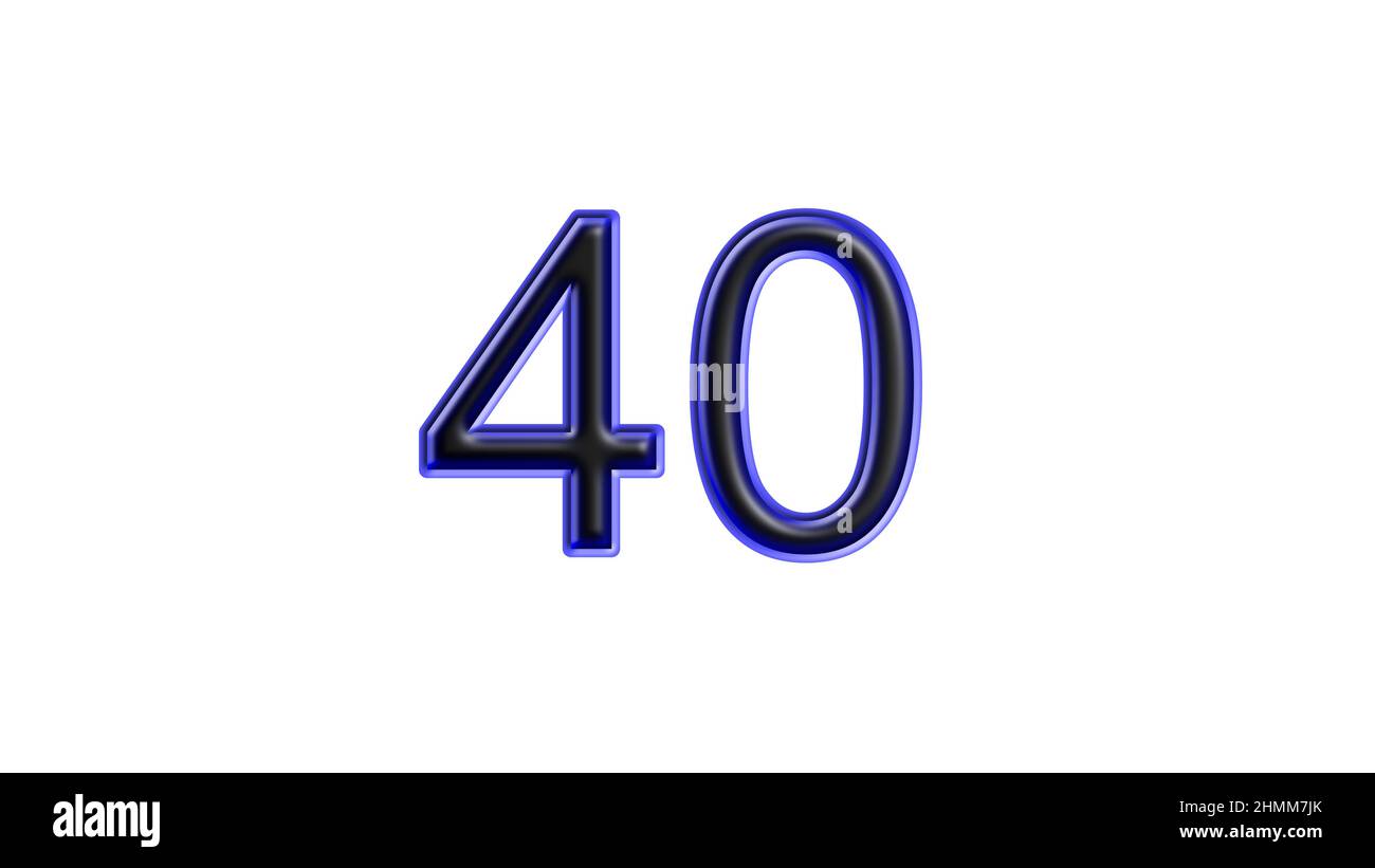 40 numéro Banque d'images détourées - Alamy