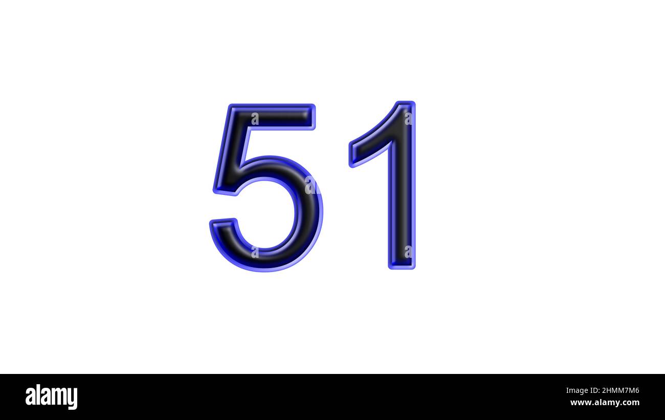 51 number Banque d'images détourées - Alamy