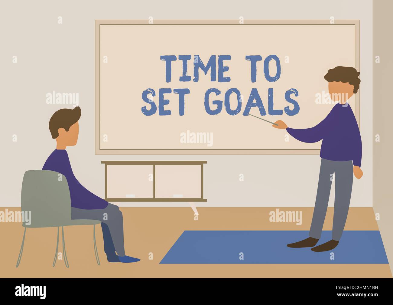 Affiche indiquant l'heure de mise en place des objectifs. Idée d ...