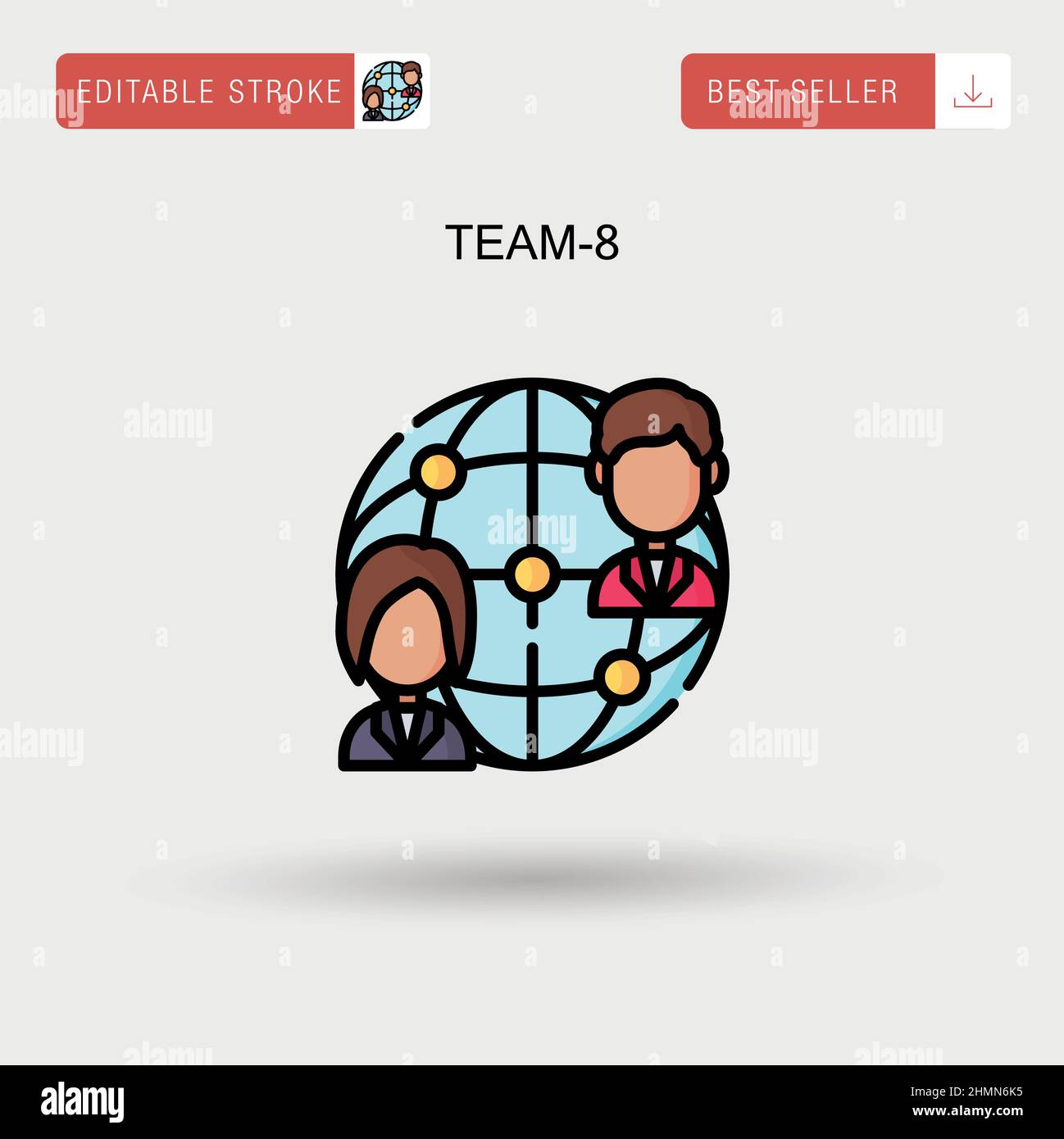 8 a huit logo Banque d'images vectorielles - Alamy