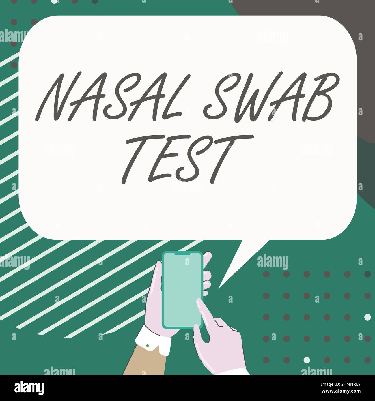 Affichage conceptuel Test de l'écouvillon nasal. Photo conceptuelle ...
