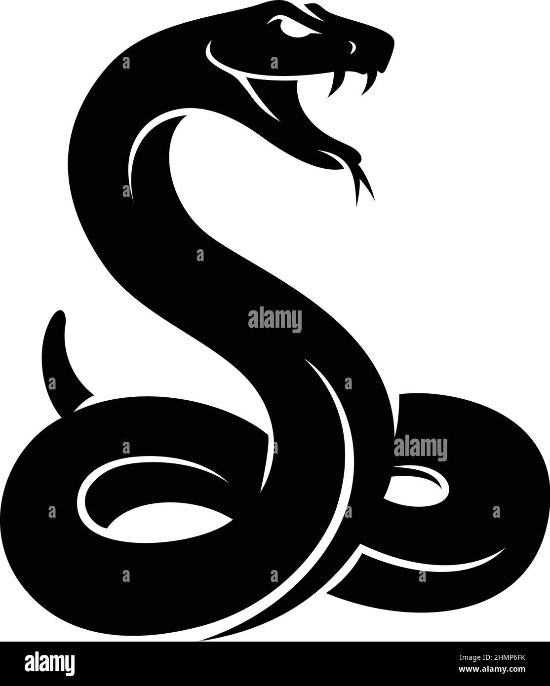 Serpent shape Banque d'images noir et blanc - Alamy