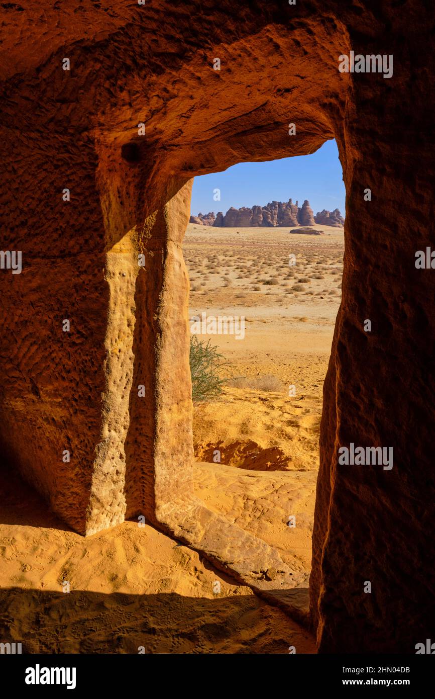 Arabie Saoudite, région d'Al Madinah, Alula ou Al Ula, tombe nabatéenne ...