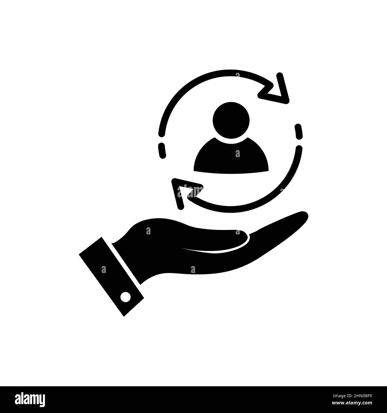 Icône client de service. Symbole de fidélisation de la clientèle sur ...