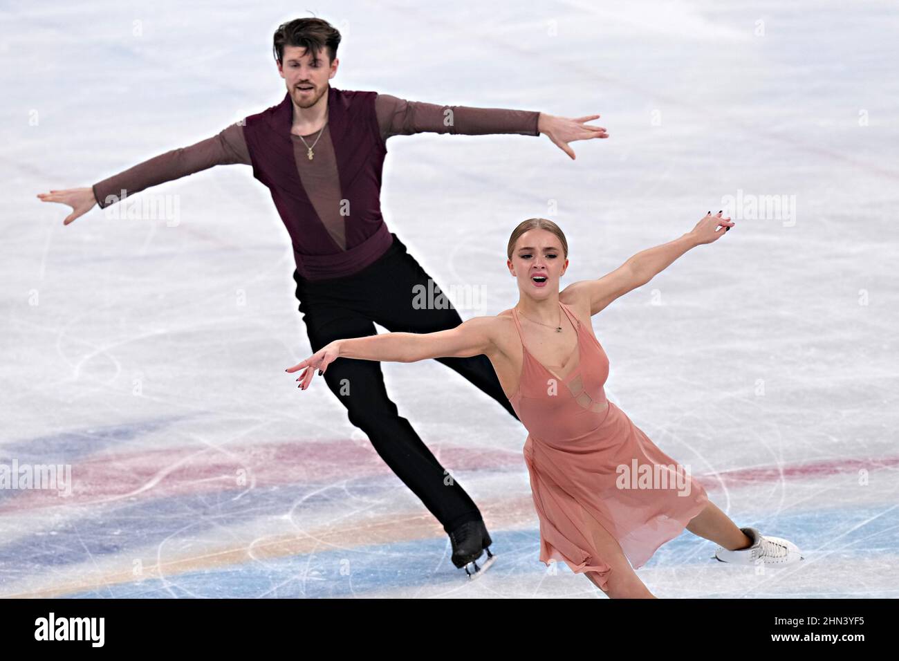 Pékin, Chine. 14th févr. 2022. Alexandra Stepanova et Ivan Bukin, de ...