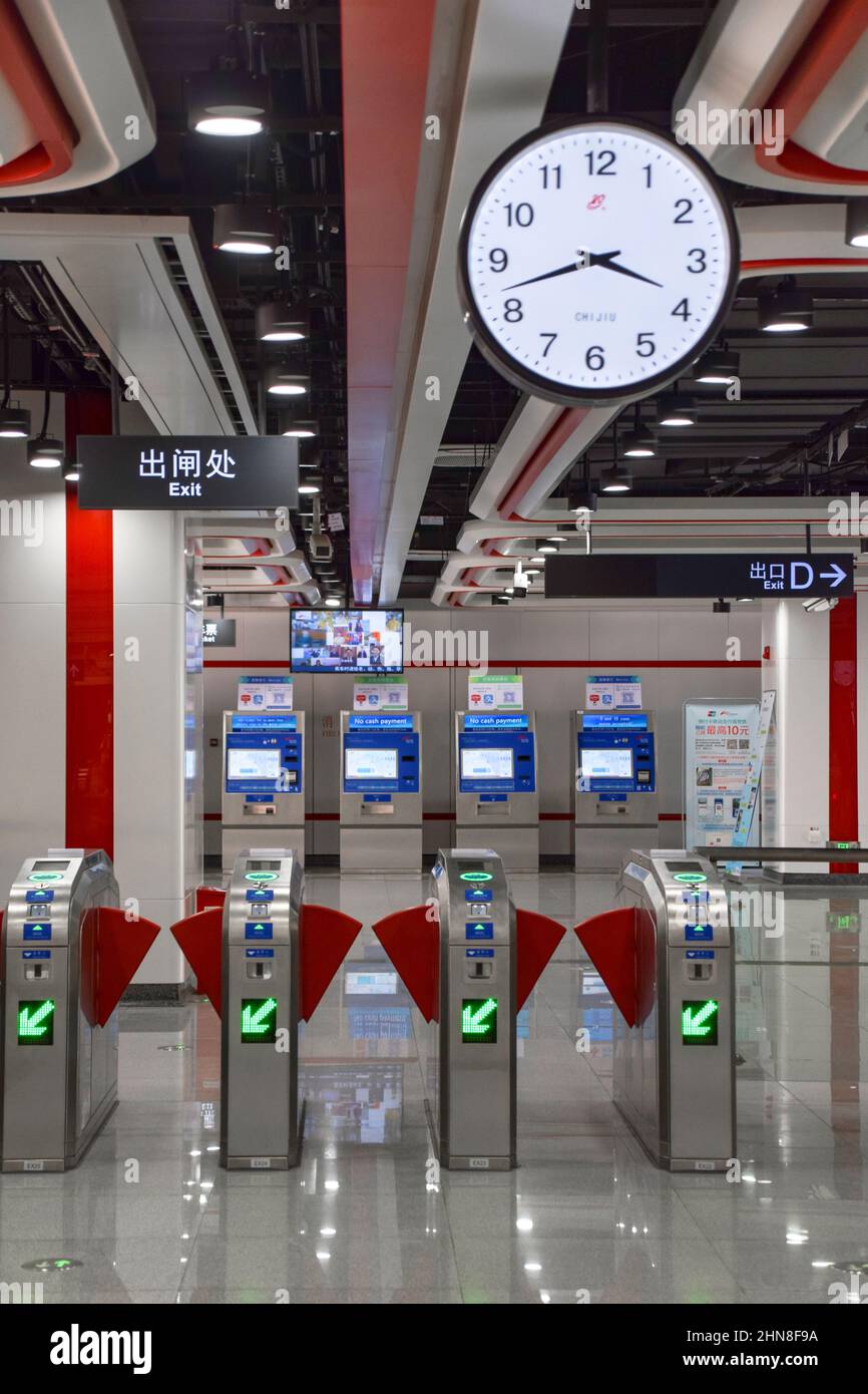 Foshan, Chine. DEC 30,2021 Foshan Metro Line2, il fonctionnera en ...