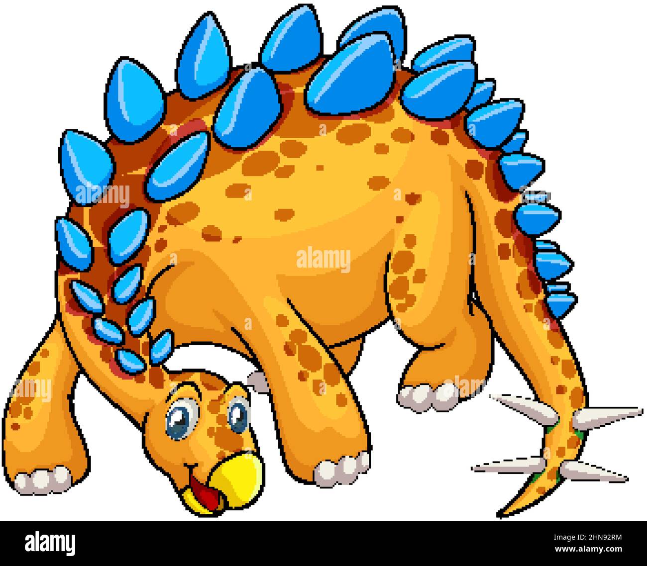 Illustration d'un personnage de dessin animé de dinosaure stegosaurus ... Illustration d'un personnage de dessin animé de dinosaure stegosaurus ...