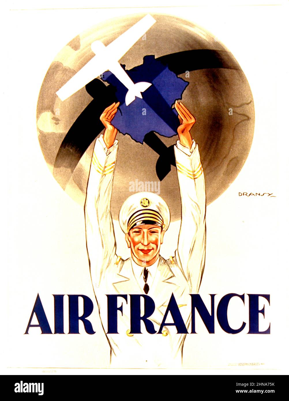 Affiche publicitaire air france Banque de photographies et d’images à ...