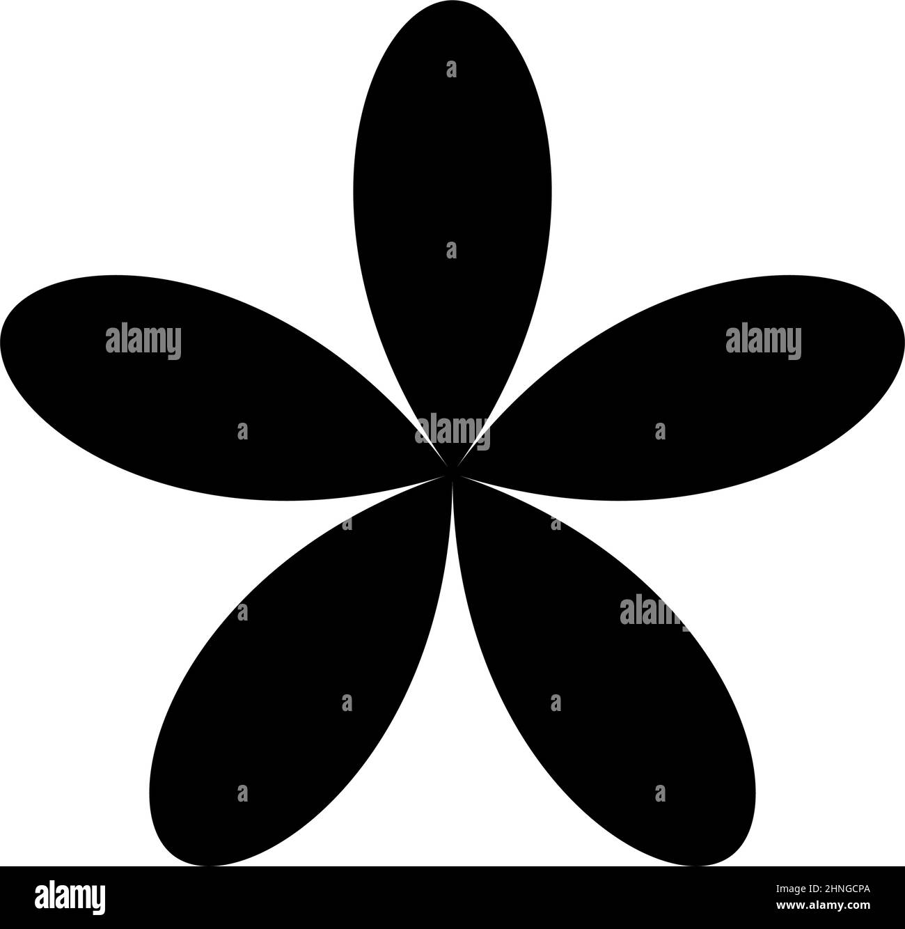 Formes simples de fleurs, silhouette de pétales - illustrations ...