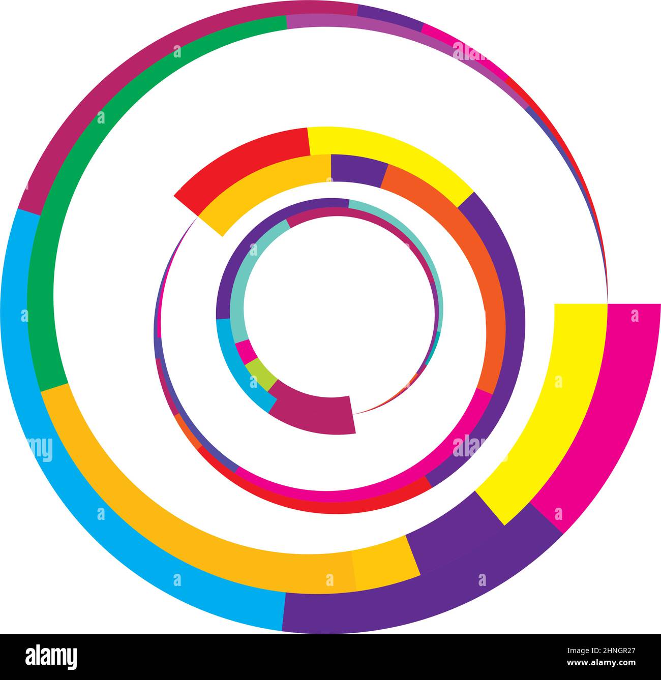 Motif cercle abstrait. Cercle géométrique, élément de conception d ...