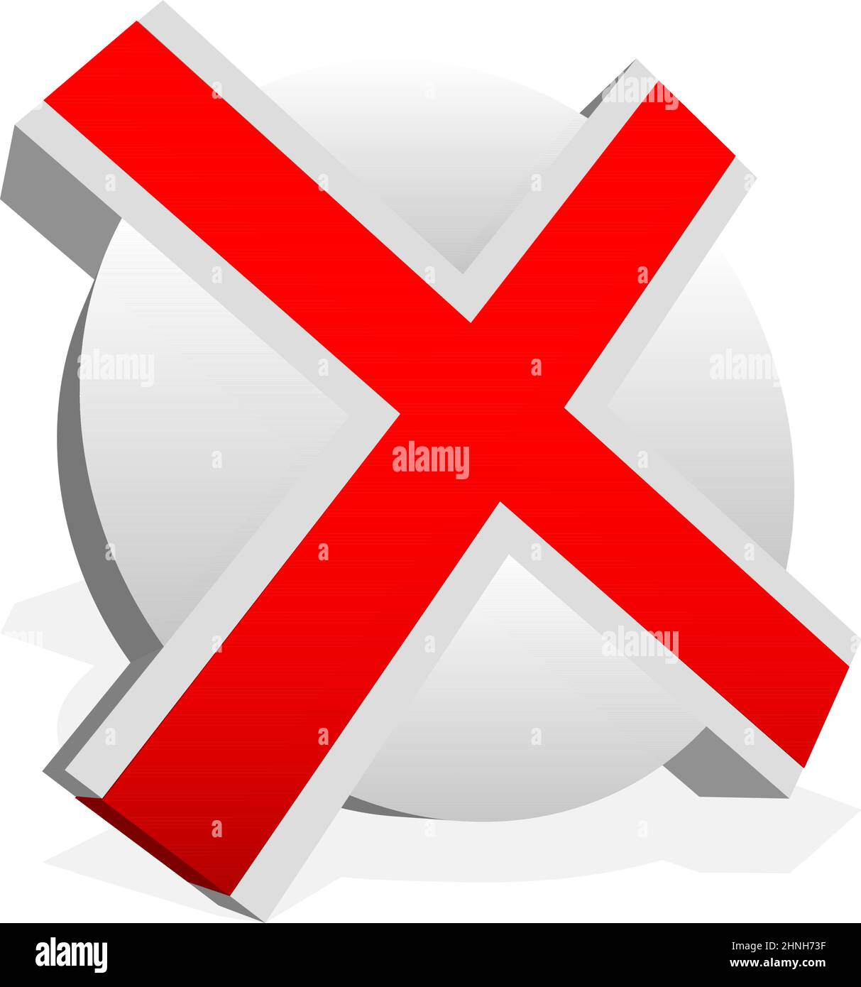 Signe X rouge, forme, lettre. Réticule, repère de cible, icône de ...