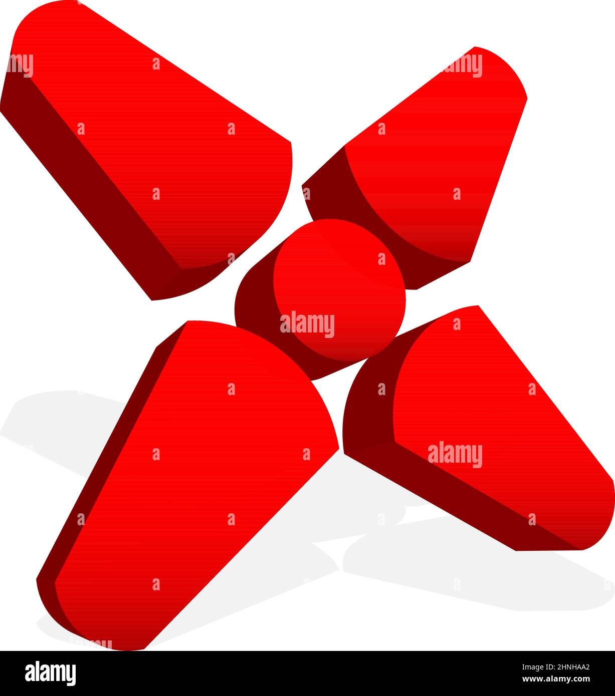 Signe X rouge, forme, lettre. Réticule, repère de cible, icône de ...