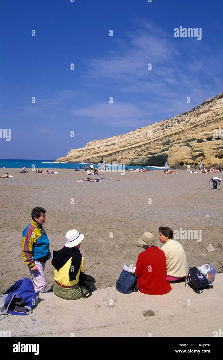 Matala beach kreta griechenland Banque de photographies et d’images à ...