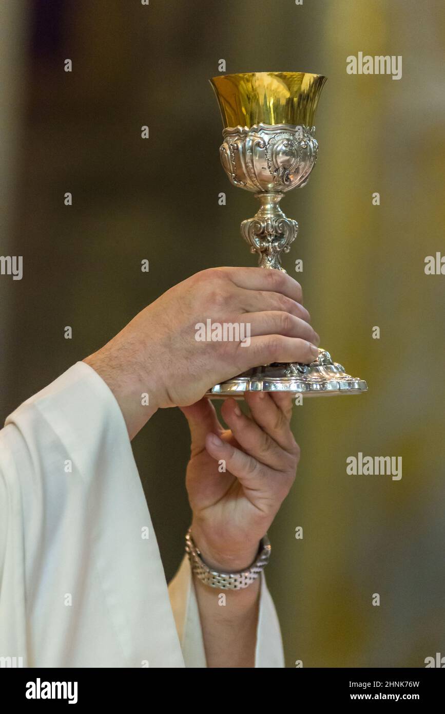 Eucharistie ou calice de la sainte communion Banque de photographies et ...