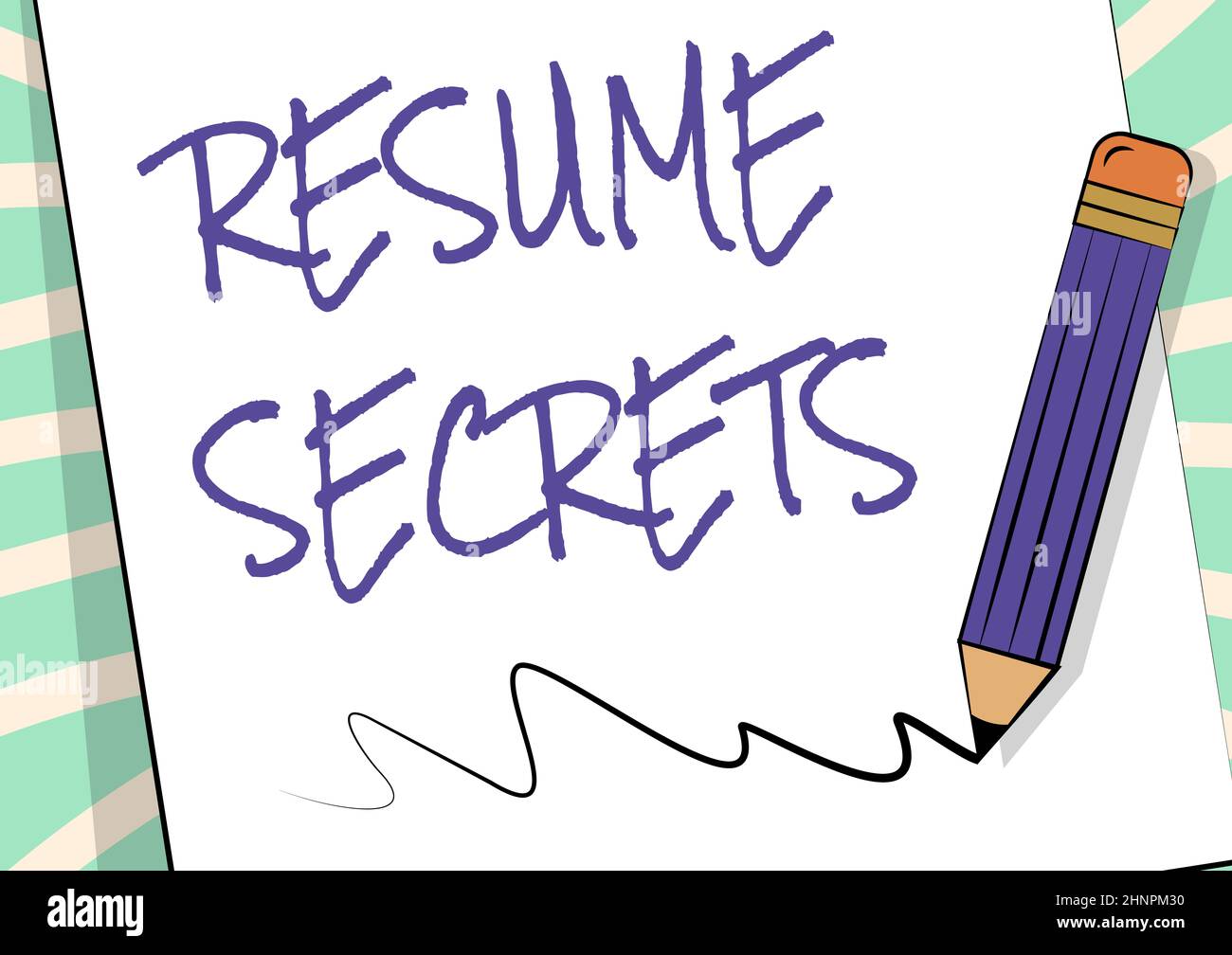 Légende de texte présentant secrets de CV, Business idée conseils sur ...
