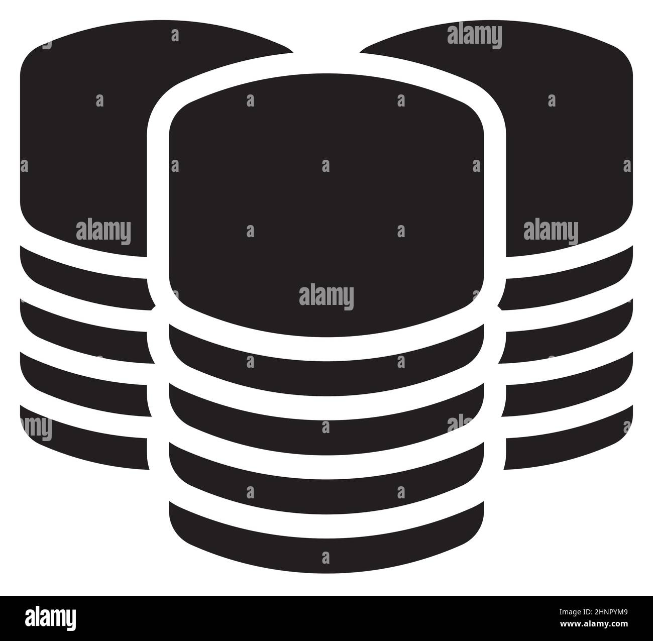Icône disque dur du serveur, disque SSD, mainframe. Symbole rack ...