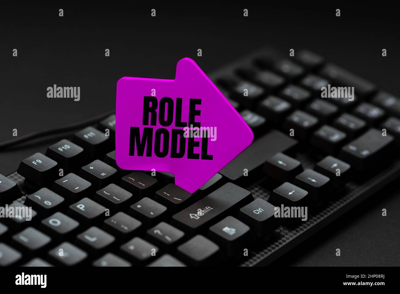 Signe d'écriture à la main modèle de rôle, photo conceptuelle une ...