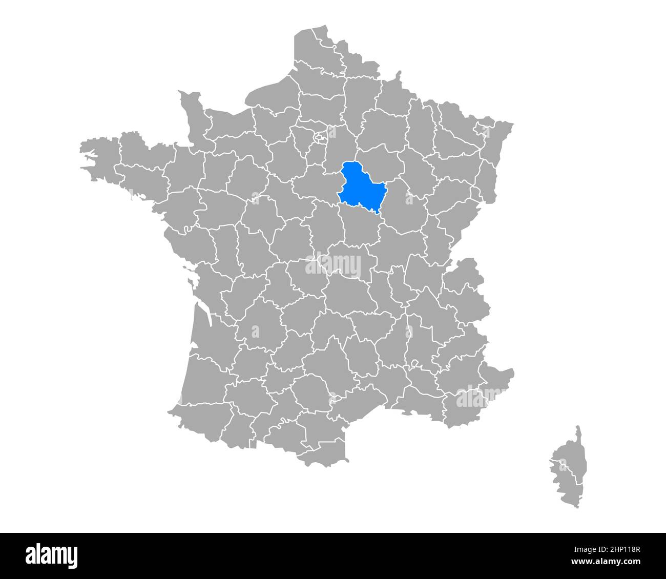 Yonne departement carte Banque de photographies et d’images à haute ...