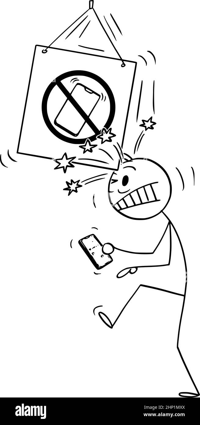 Pas de téléphone mobile ou de téléphone portable , Illustration de la ...