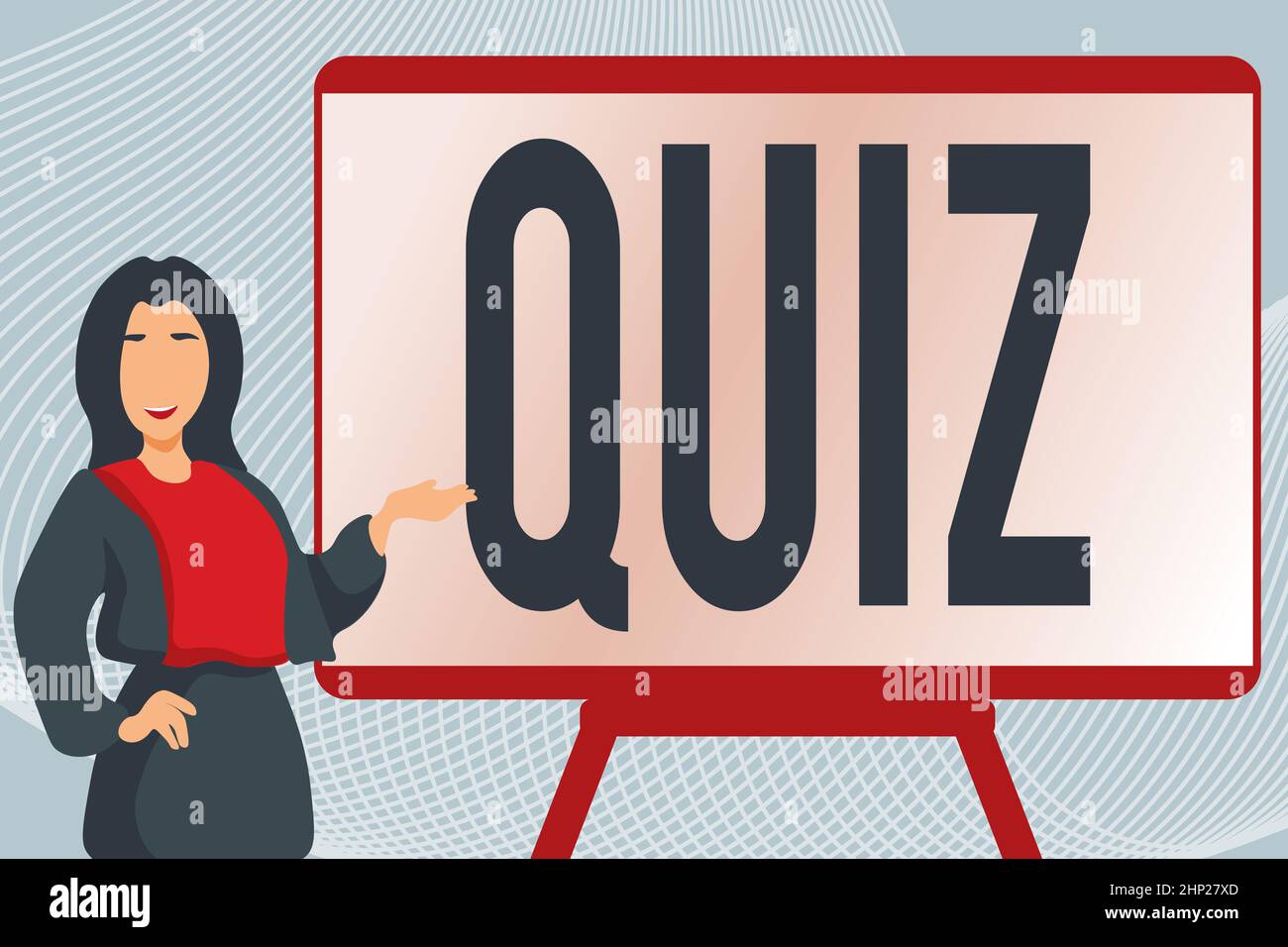 Écriture affichage de texte Quiz, Word écrit sur bref test informel ...