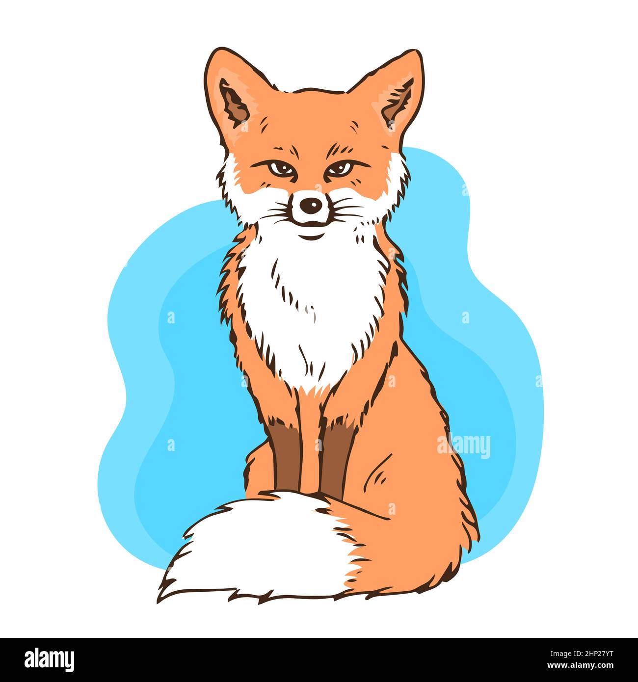 Renard gravure Banque d'images vectorielles - Alamy