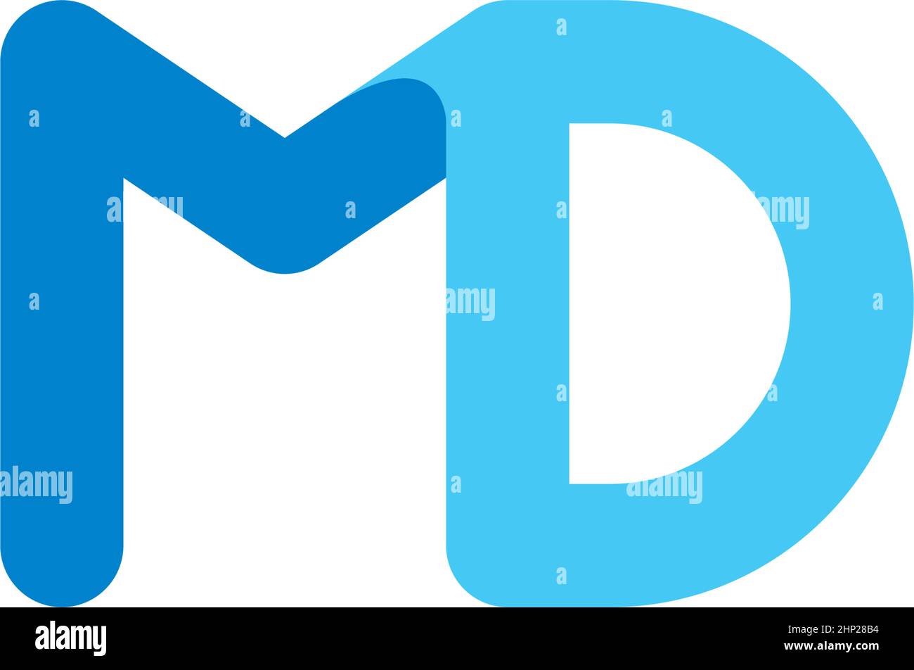 Lettre md logo Banque d'images vectorielles - Alamy