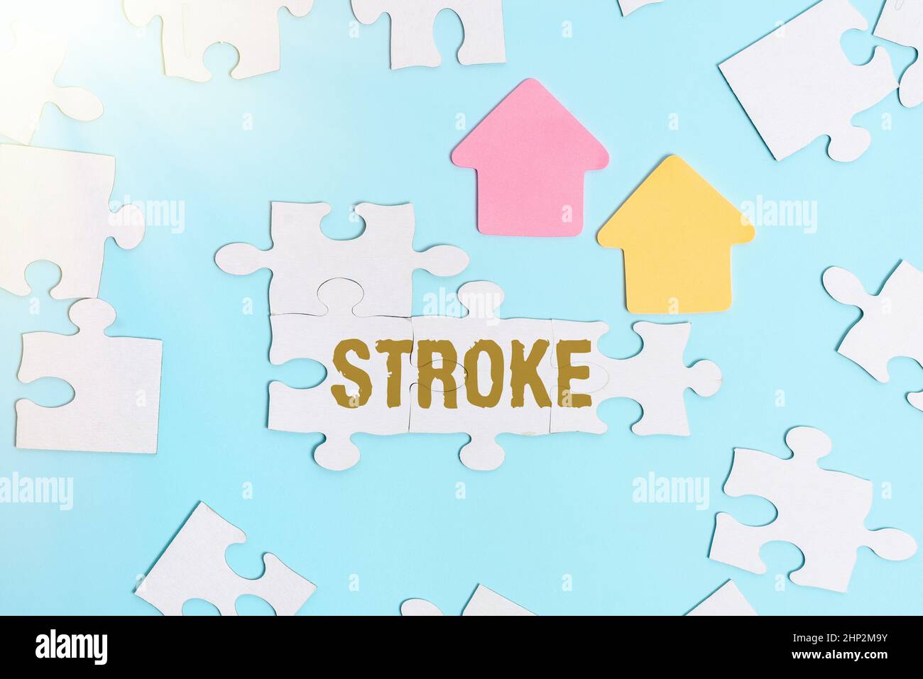 Signe d'écriture de la main AVC, concept signifiant patients perdant ...