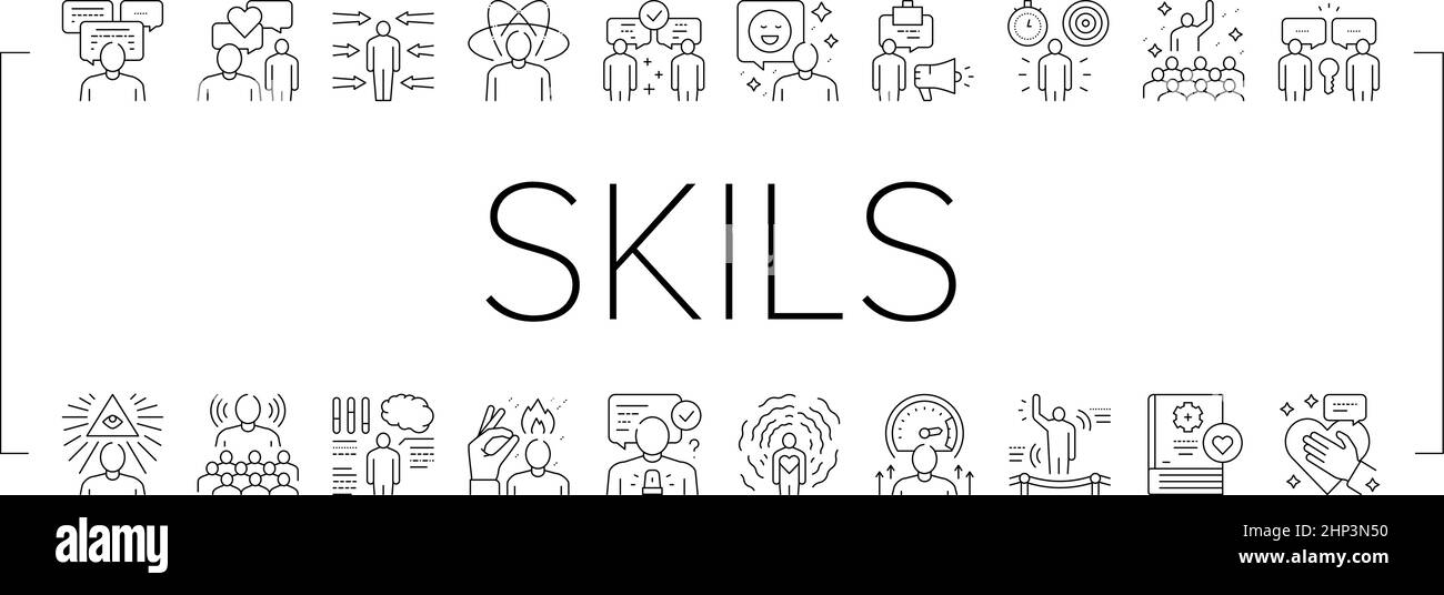 Communication skills soft skills Banque d'images noir et blanc - Alamy