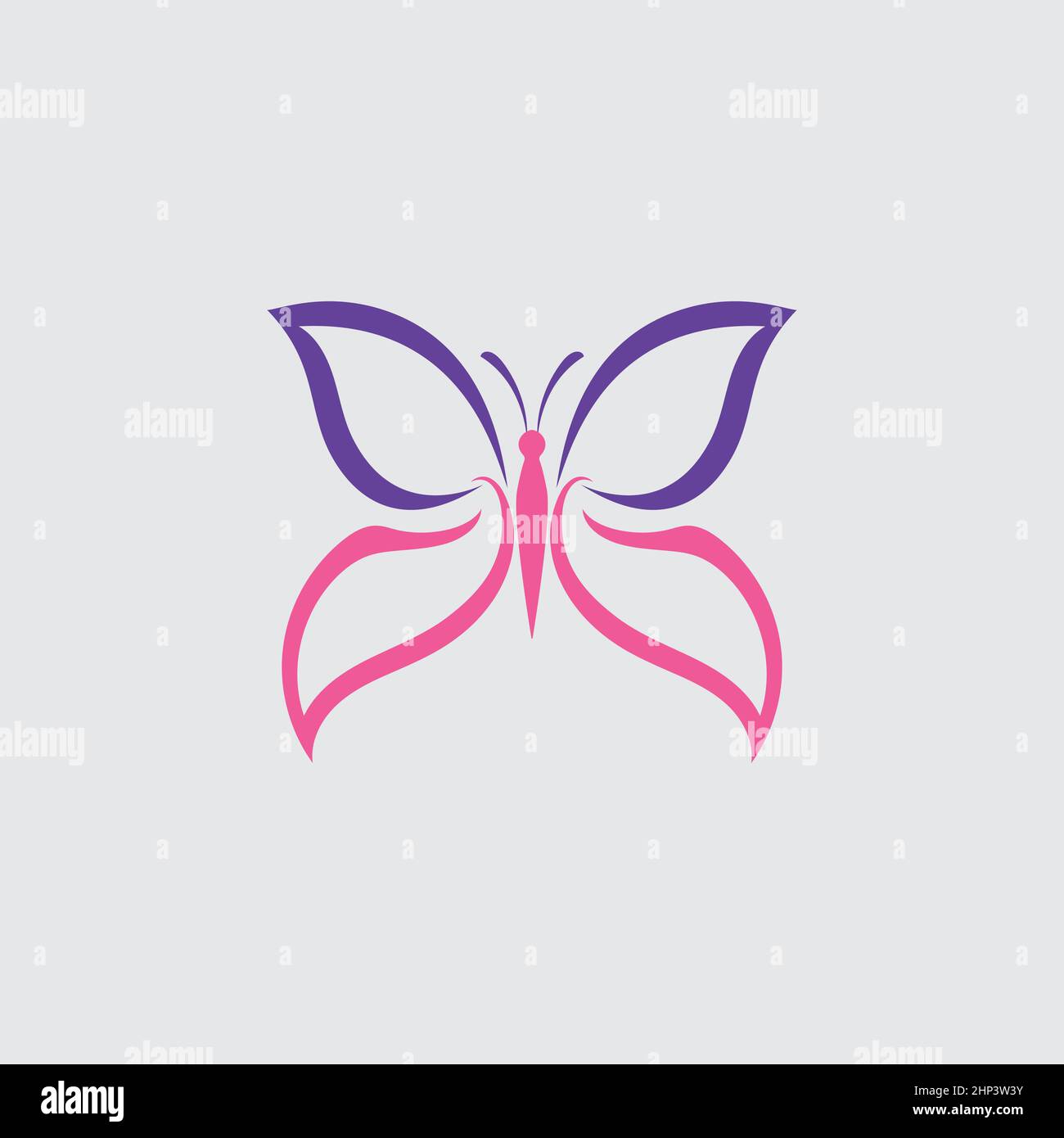 Butterfly logo vector Banque d'images vectorielles - Alamy