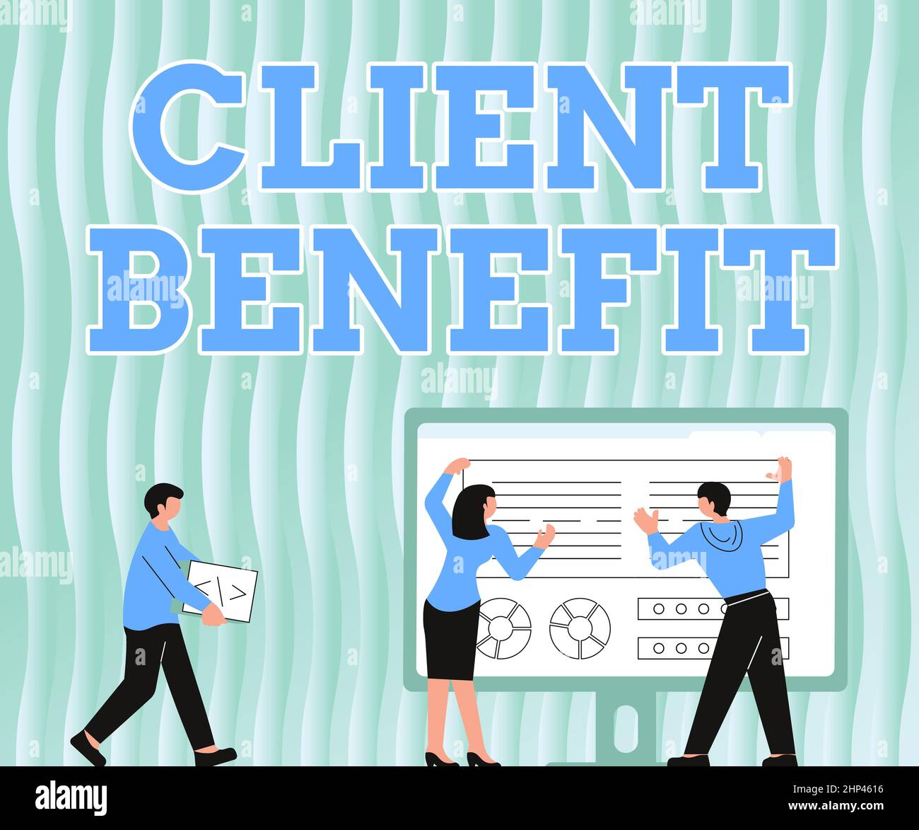 Texte montrant inspiration client avantage, concept signifiant la ...