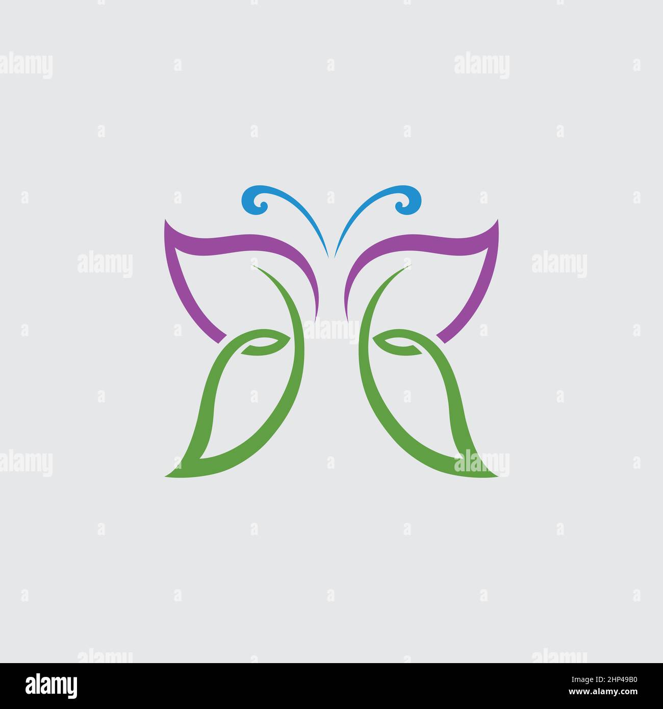 Butterfly logo vector Banque d'images vectorielles - Alamy