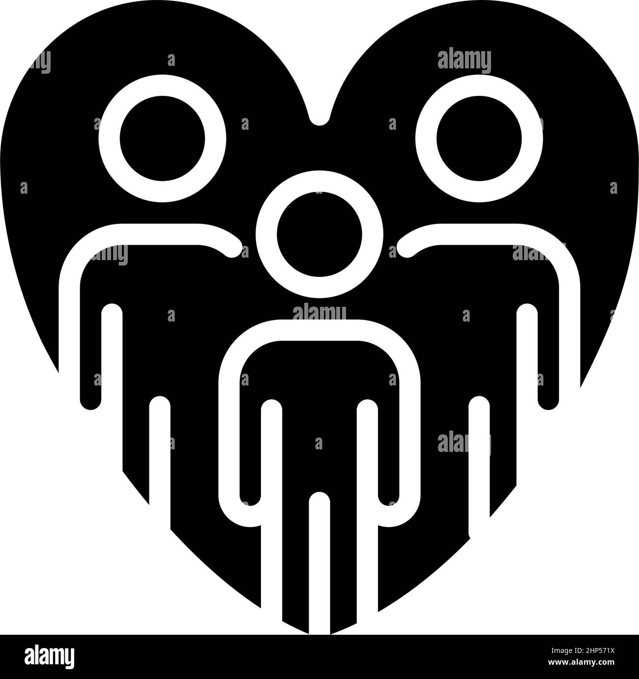 Logo de travail social Banque d'images noir et blanc - Alamy