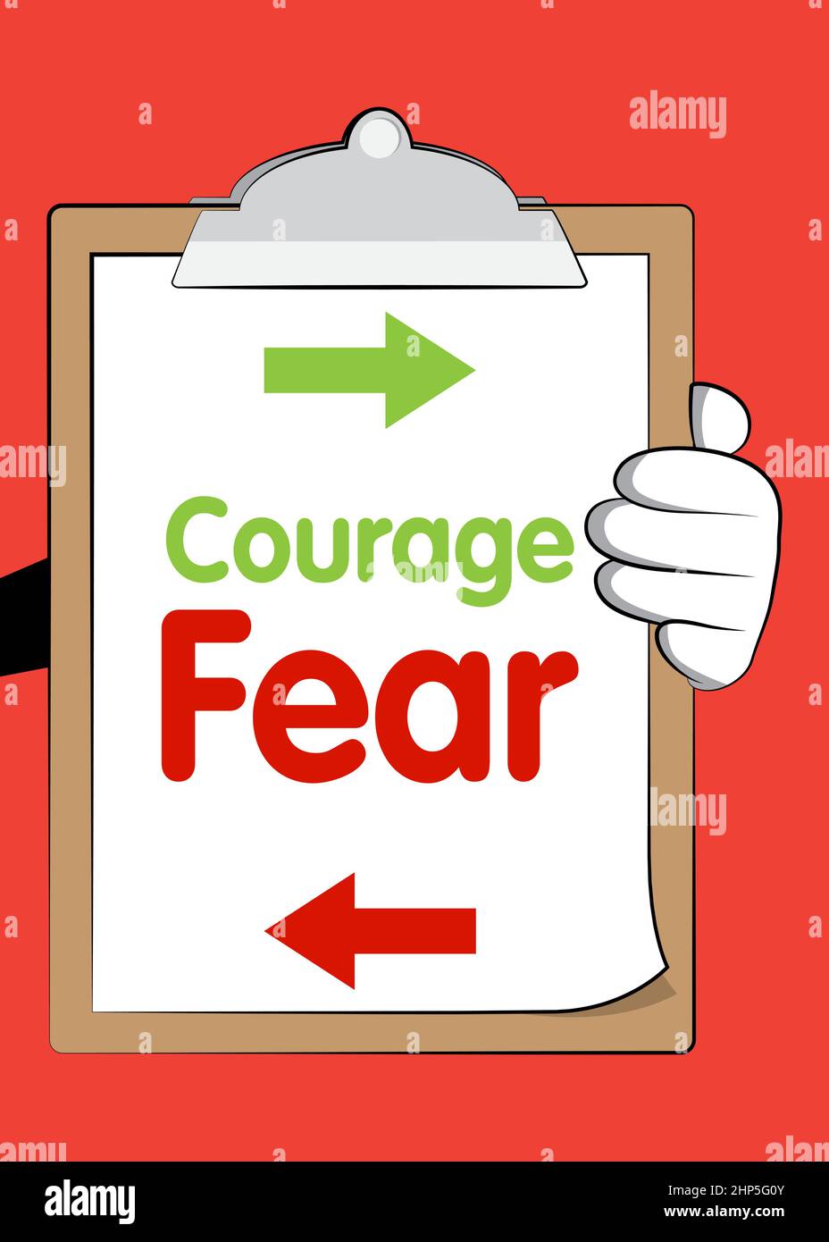 Courage cartoon Banque d'images vectorielles - Alamy