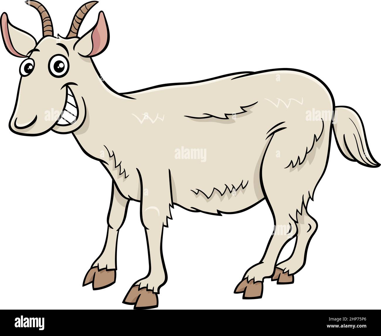 personnage animal de la ferme de chèvre de dessin animé Image ...