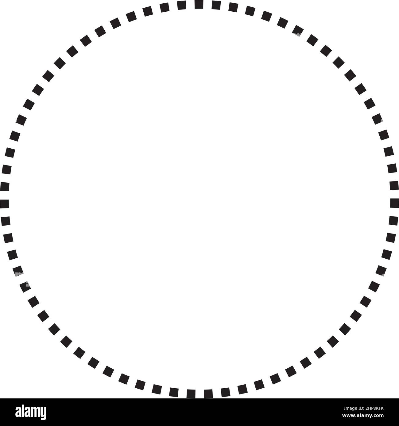 Forme de cercle icône en pointillés symbole de géométrie vectorielle ...