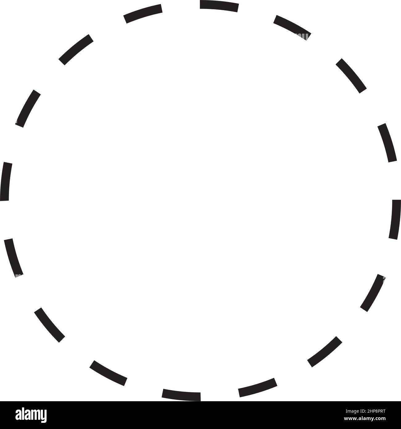 Forme de cercle icône en pointillés symbole de géométrie vectorielle ...